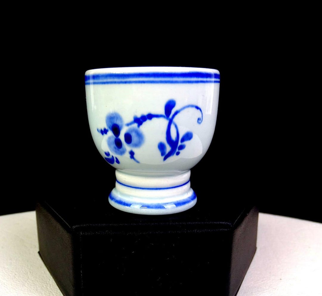Delfts Blue Holland Porcelain 1733 HF Signed 1 7/8" Single Egg Cup 1950 ...