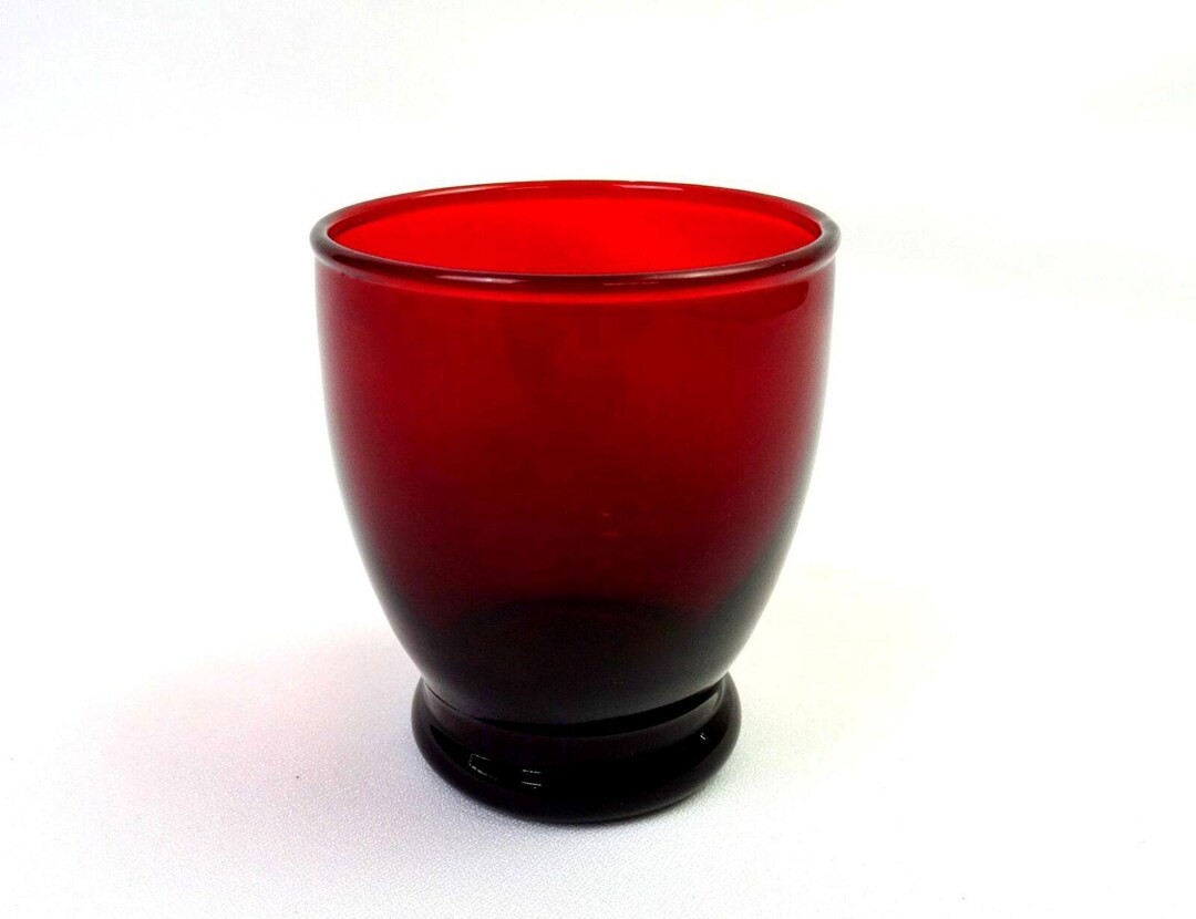 Anchor Hocking Glass Baltic Ruby Red Vintage 2 3/4" Liquor Cocktail ...