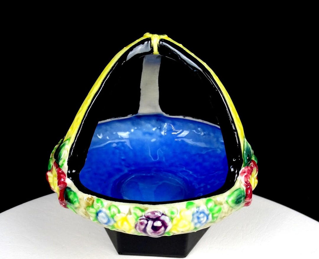 Maruhon Ware Japanese Porcelain Triple Handle Vintage 6" Floral Bowl ...