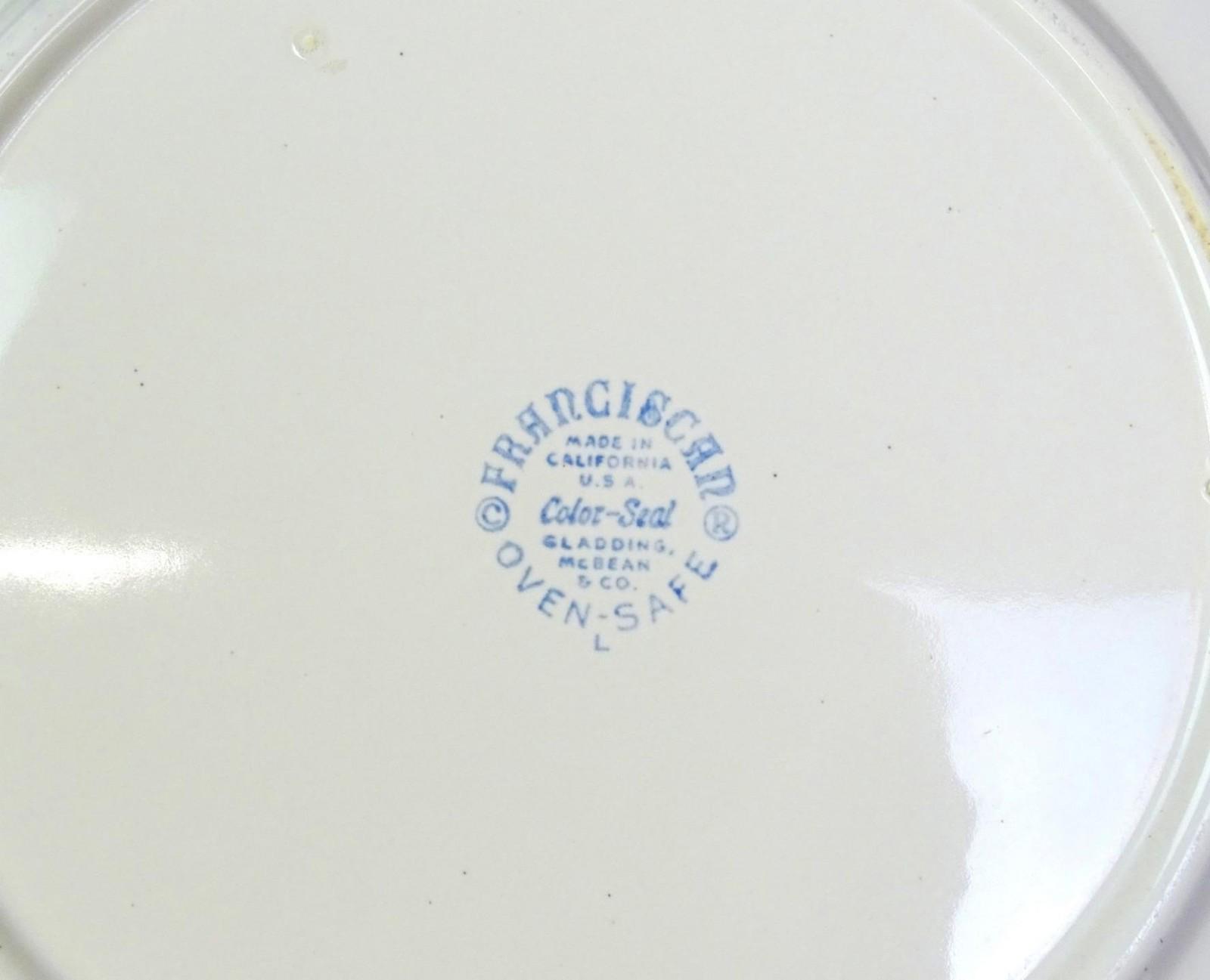 Franciscan Gladding Mcbean Porcelain Echo 2pc Vintage 10 1/2" Dinner ...