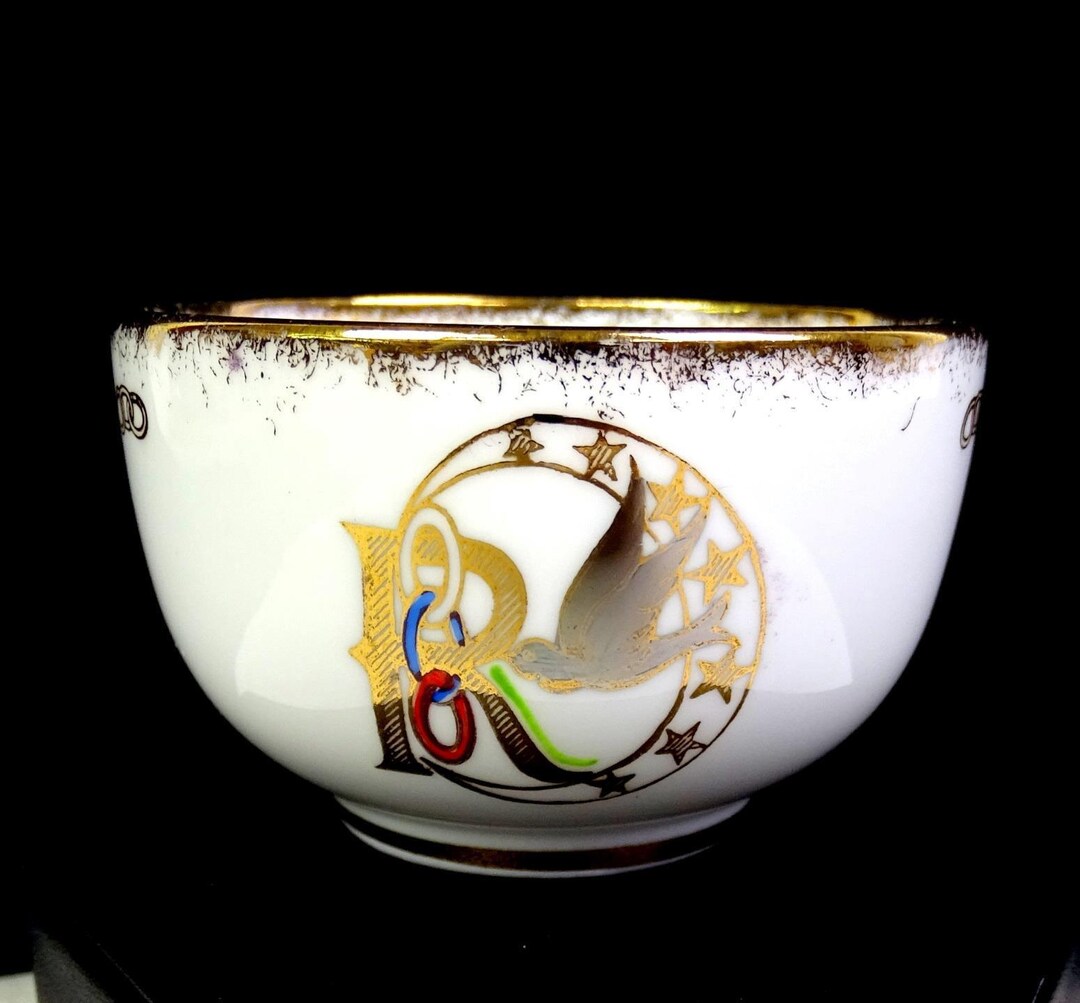 Royal Stafford Porcelain Rebekah Center Emblem Gold Link 1 7/8" Sugar ...