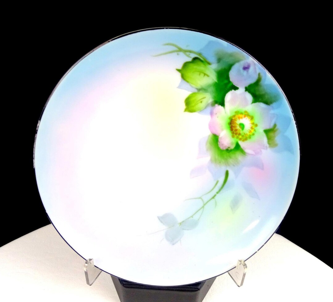 Nippon Morimura Antique Porcelain Purple Flower 6 1/4 Side Plate 1911 ...