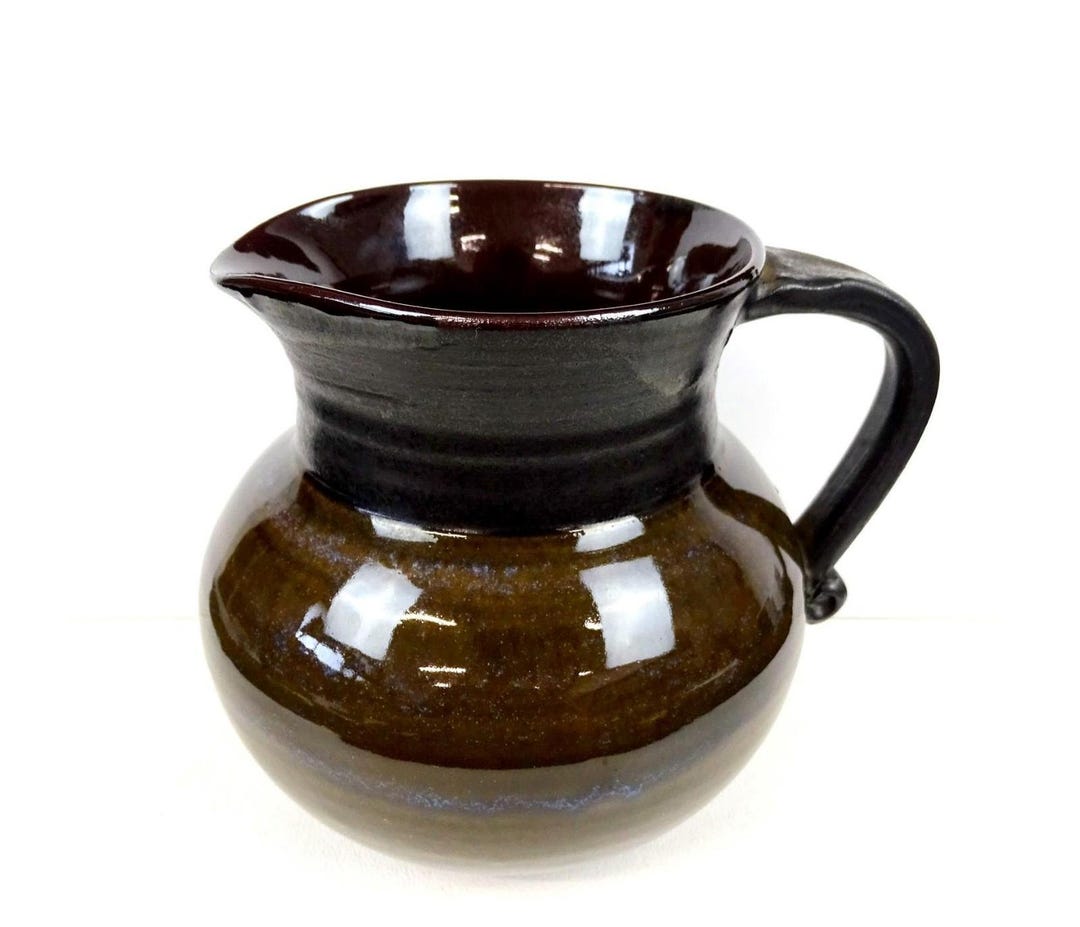 Louis Mideke NW Art Pottery Green Flambe Vintage Stoneware 5" Pitcher ...