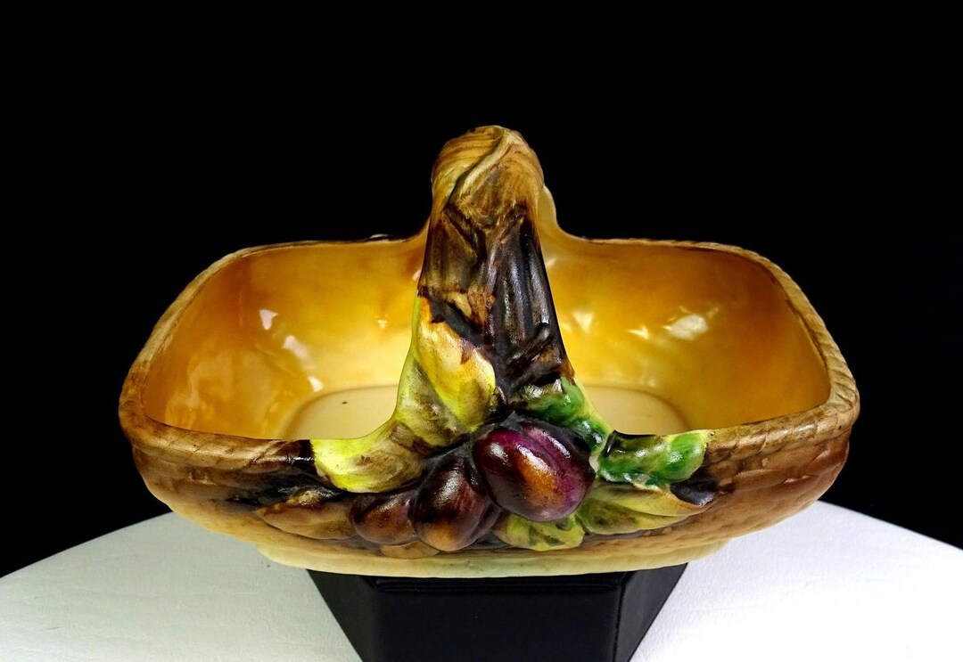 Noritake Morimura Porcelain Majolica Fruit Plums Pattern Antique 3 ...