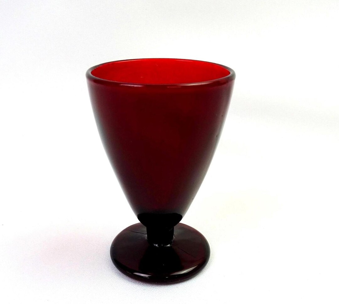 Anchor Hocking Glass Royal Ruby Red Vintage 3 3/8" Wine Glass 1938- - Etsy