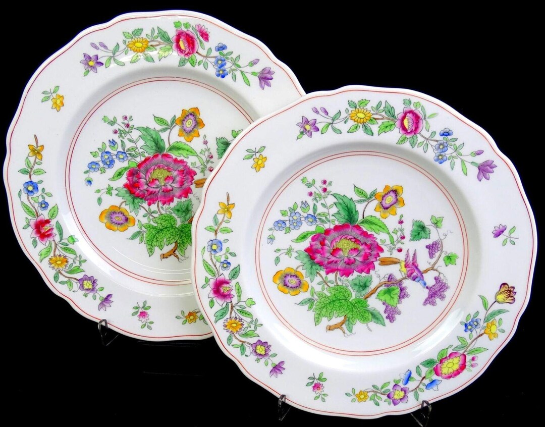 Copeland Spode Porcelain 4535 Davis Collamore 2 Floral 9 Luncheon ...
