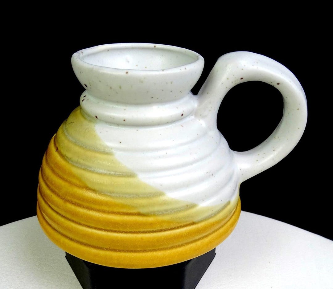 Studio Art Pottery Bee Hive Tri Color Speckled Vintage 4" No Spill Mug ...