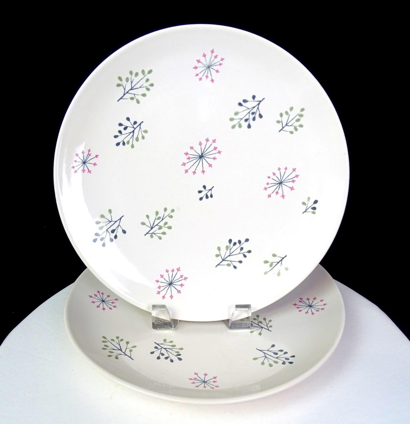 Franciscan Gladding Mcbean Porcelain Echo 2pc Vintage 10 1/2" Dinner ...