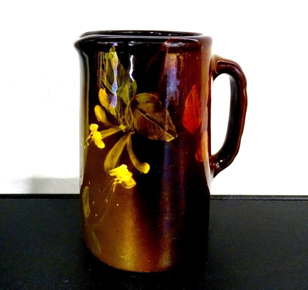 Weller Art Pottery Louwelsa Dark Glaze Antique 4 5/8 Mug Shape Pitcher ...