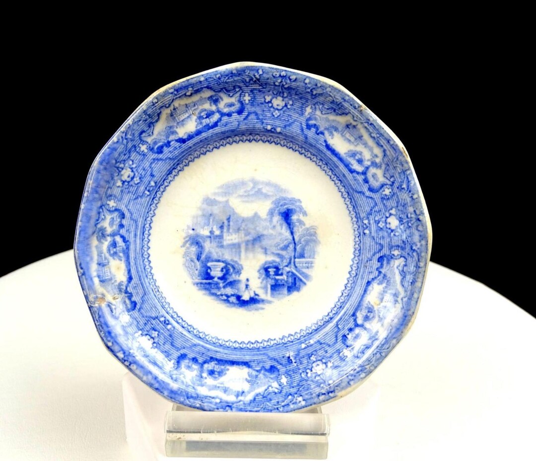 Thomas Goodfellow Allegheny Pattern Blue White Ironstone 4 3/8" Cup ...