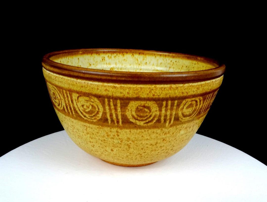 Kim Lyle Signed Scott Creek Pottery Nw Stoneware Tan Speckled Large 9 ...