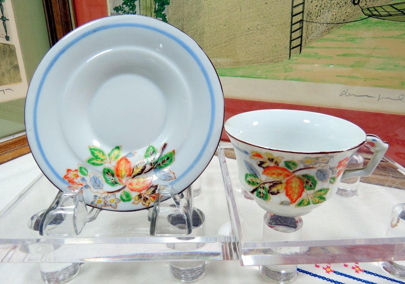 3 Kikusui China Made in Japan Blue Stripe and Floral 2 | Etsy