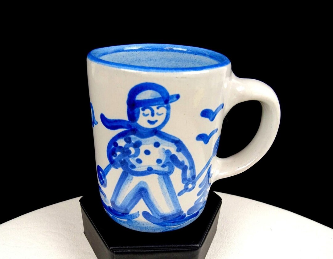 M.A. Hadley Signed Art Pottery Skier Legs Open 4 Mug 2000-2022 - Etsy