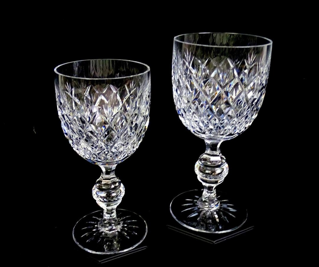 Kusak Brilliant Cut Crystal Cherry Diamond & Fan 2pc 6 7/8 Water ...