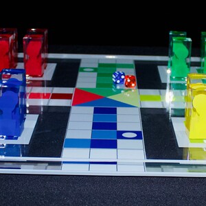 Acrylic Ludo Game Set 17x17 - Etsy