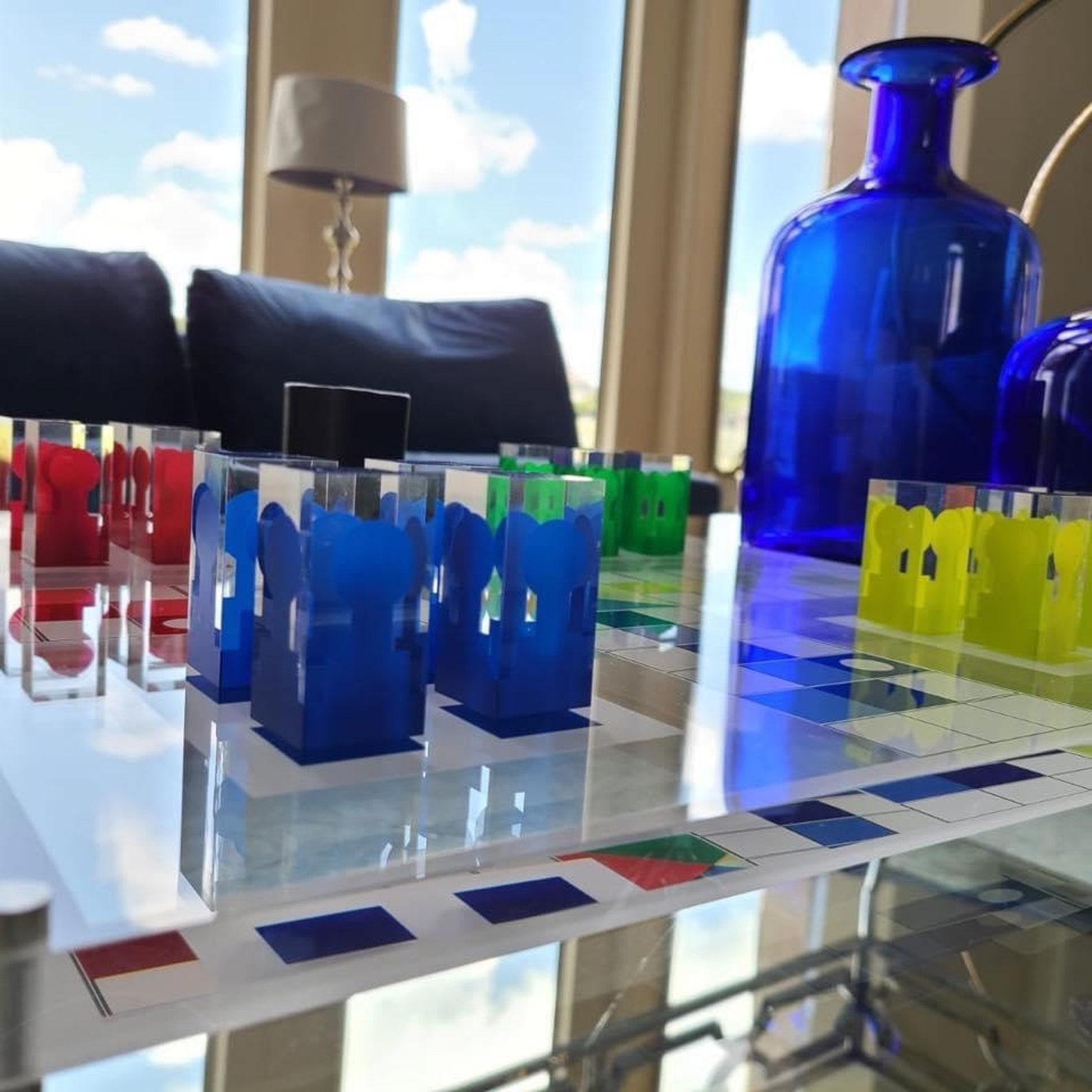 Acrylic Ludo Game Set 17x17 | Etsy