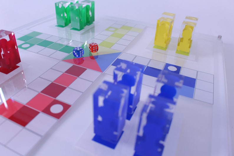 Acrylic Ludo Game Set 17x17 - Etsy