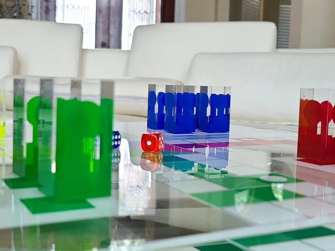 Acrylic Ludo Game Set 17x17 - Etsy