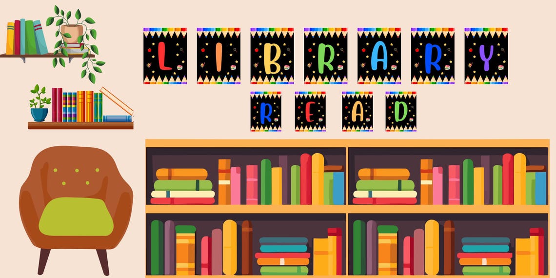 Colorful Library Posters| Classrooms, Libraries, Bulletin Boards ...