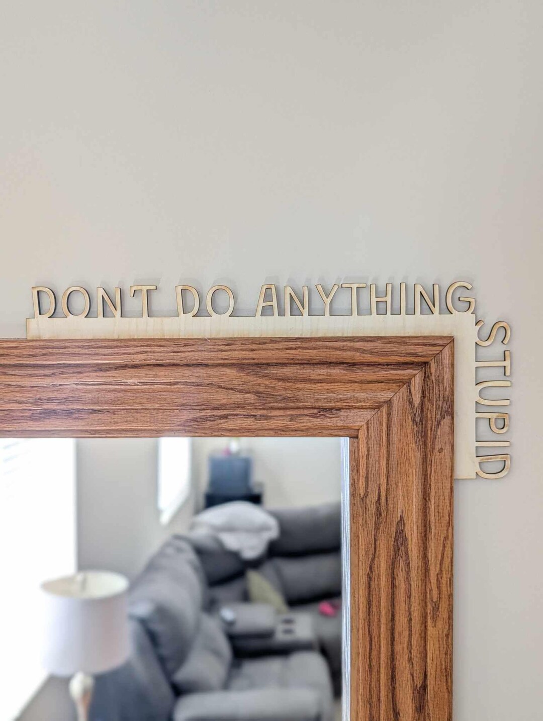 Don't Do Anything Stupid Door Topper SVG - Laser, Craft File - Etsy