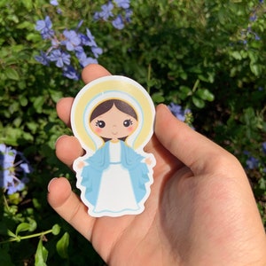 Virgin Mary Sticker, Mary Immaculate Sticker, Virgin Mary Waterproof ...