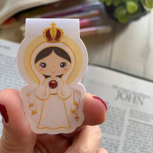 Our Lady of Fatima Magnetic Bookmark, Heart of Mary Catholic Bookmark ...