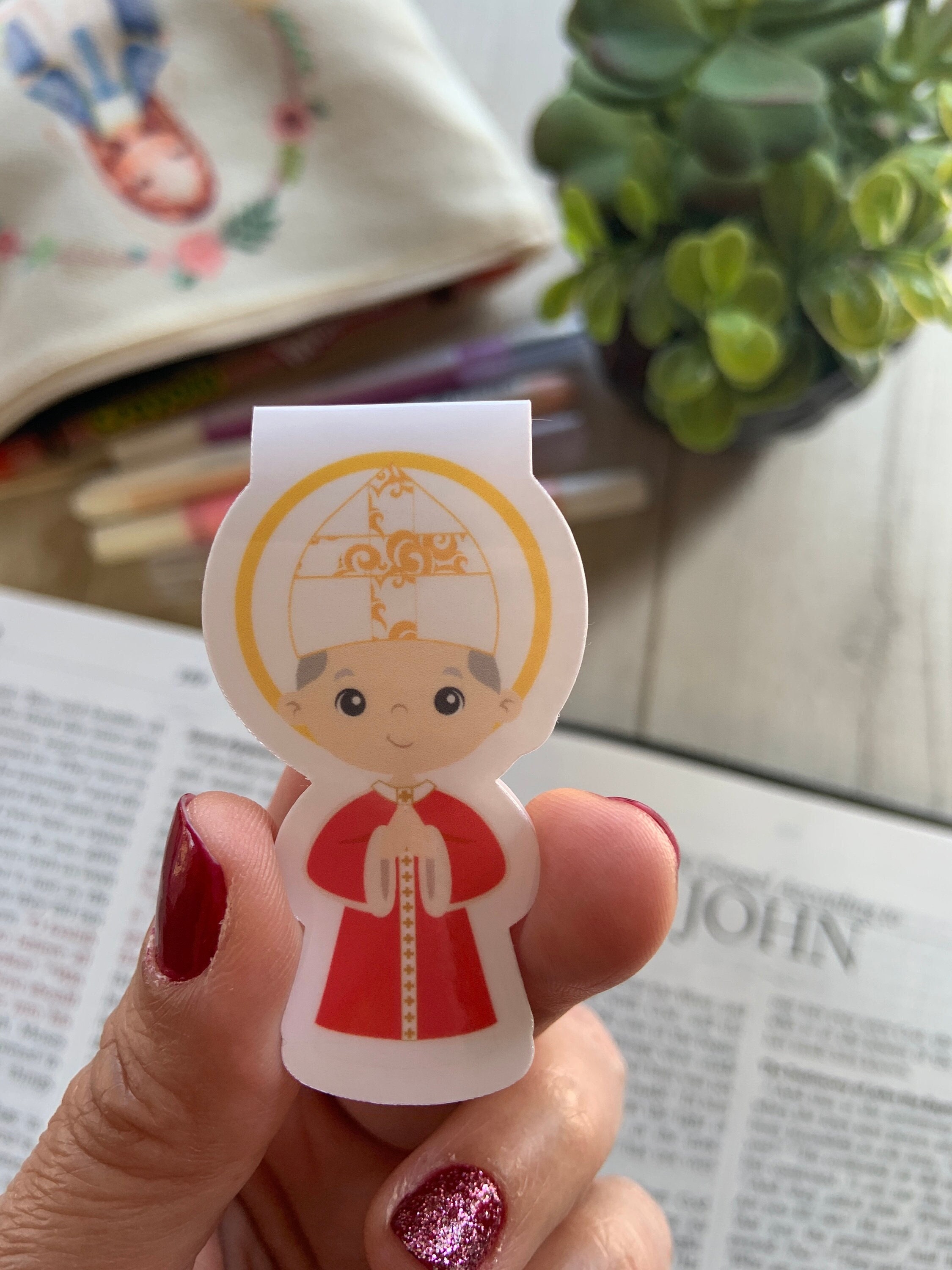 Saint John Paul II Magnetic Bookmark, St John Paul Catholic Bookmark ...