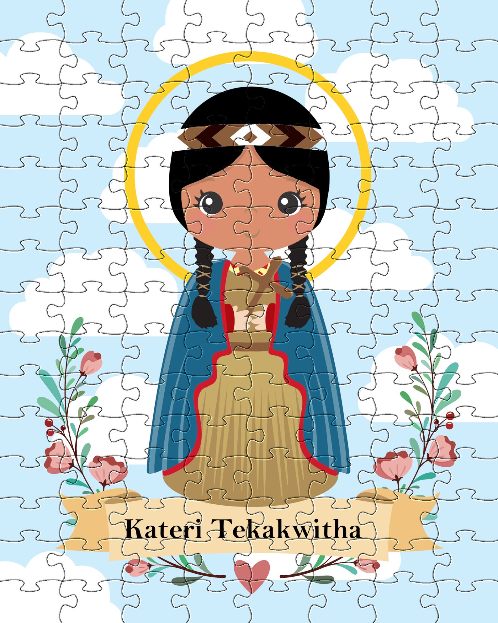 Saint Kateri Tekakwitha Puzzle, 48, 80 & 120 Pieces Puzzle, Catholic ...
