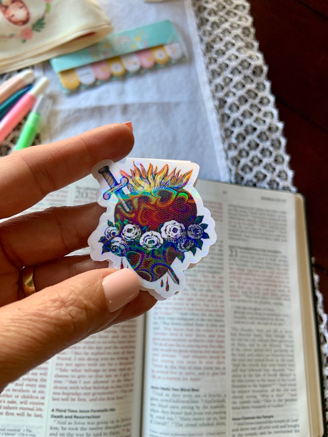 Sacred Heart of Mary Magnetic Bookmark, Catholic Bookmark, Saints ...