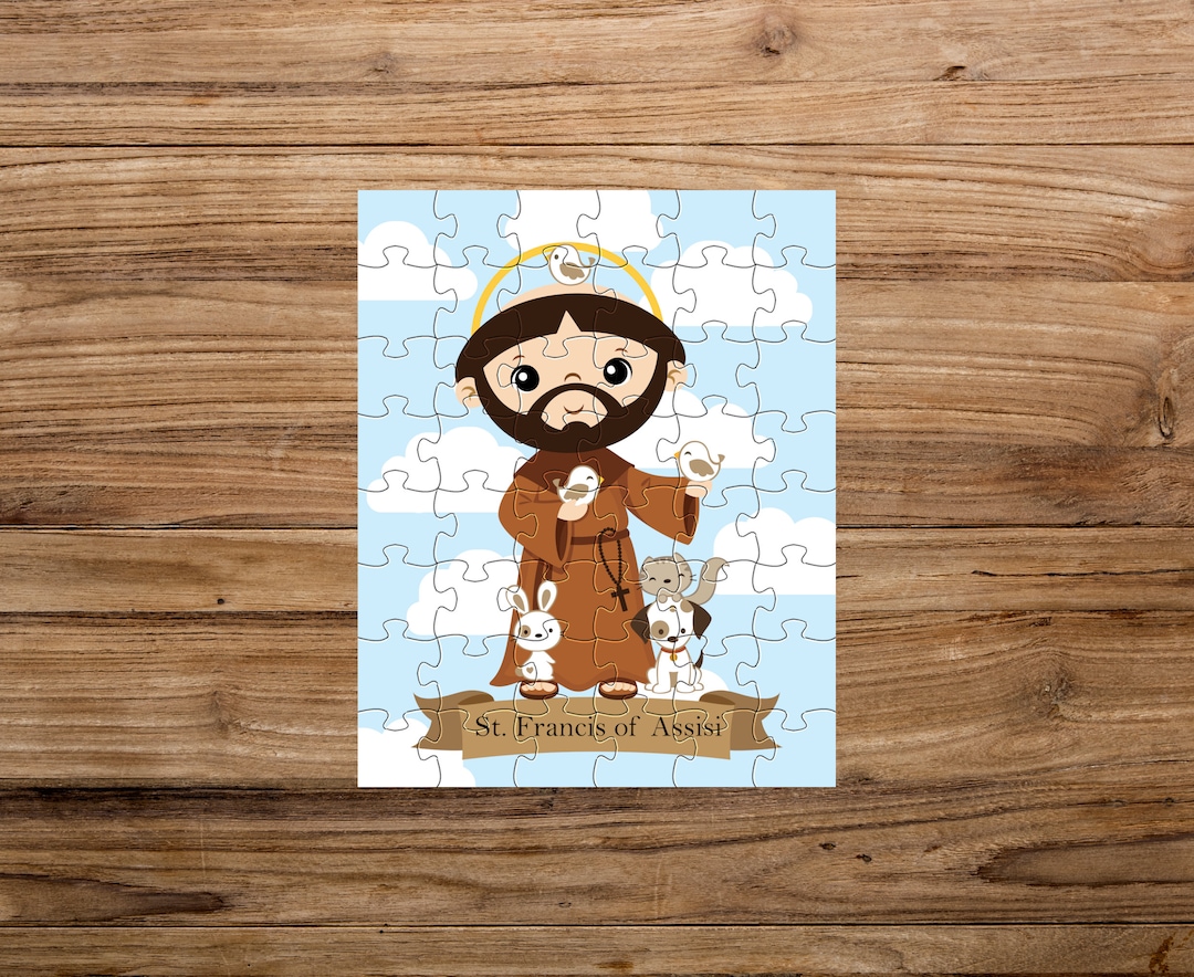 Saint Francis of Assisi Puzzle, 48, 80 & 120 Pieces Puzzle, Catholic ...
