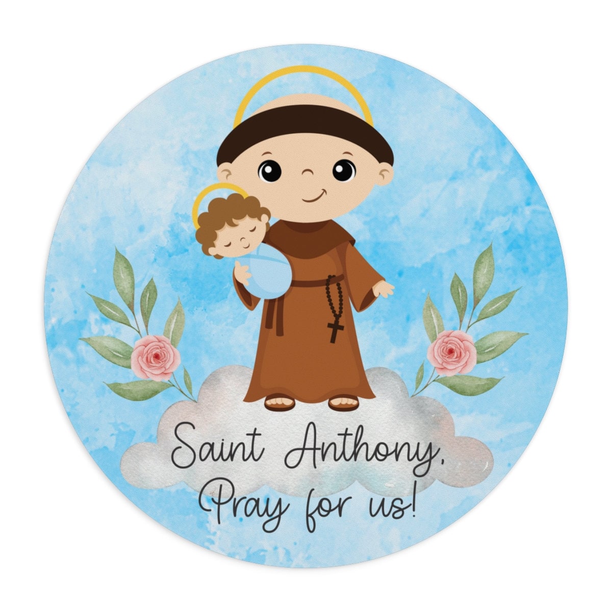 Saint Anthony Mousepad, Catholic Mouse Pad, Saints Mouse Pad ...