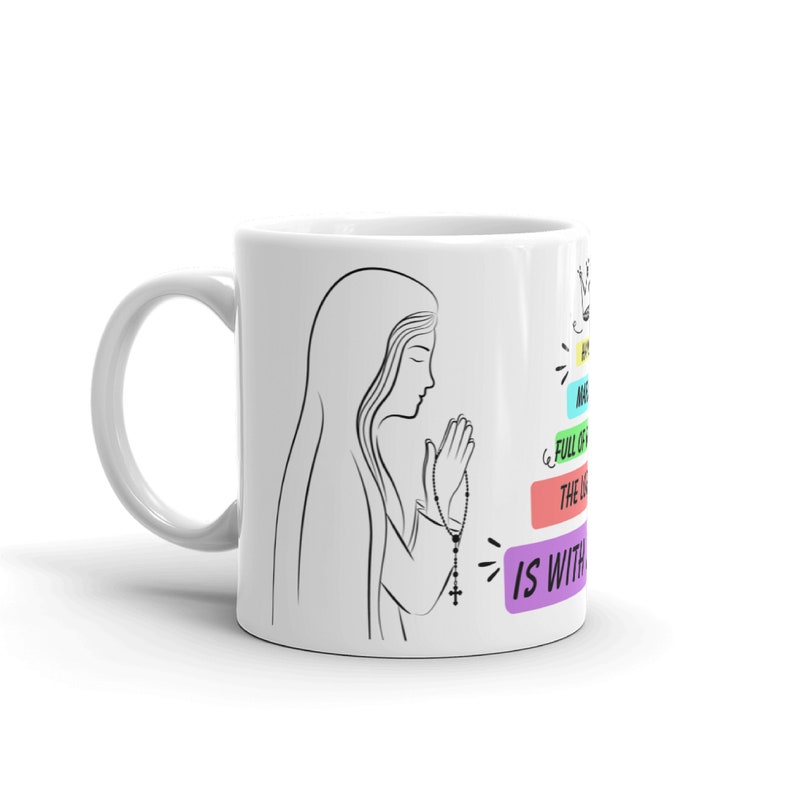 Hail Mary Prayer 11oz Mug, Holy Mary Mug, Catholic Mug, Saints Mug ...