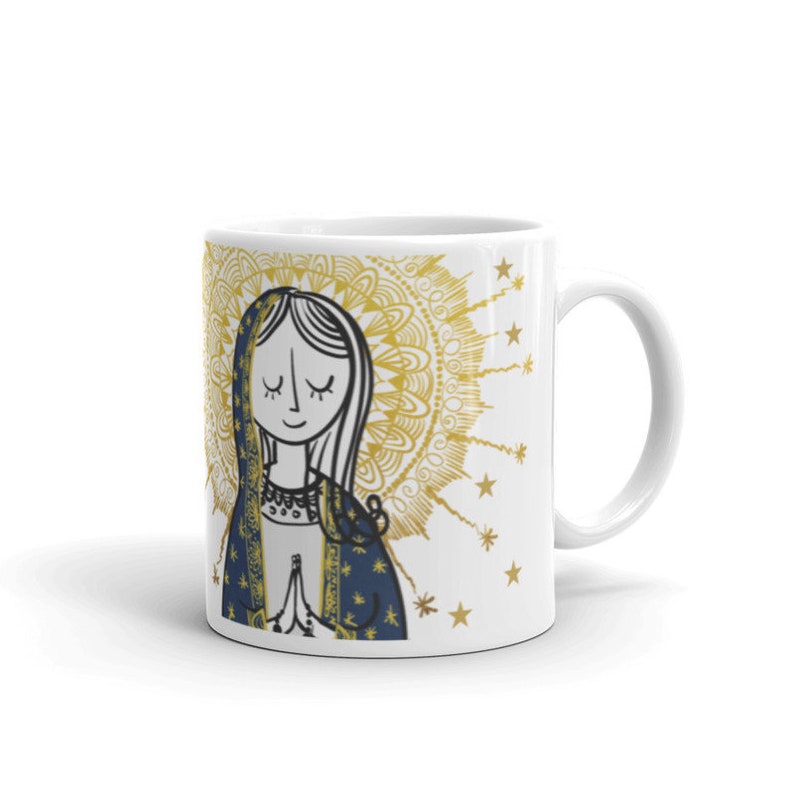 Blessed Virgin Mary 11oz Mug, Holy Mary Mug, Catholic Mug, Saints Mug ...