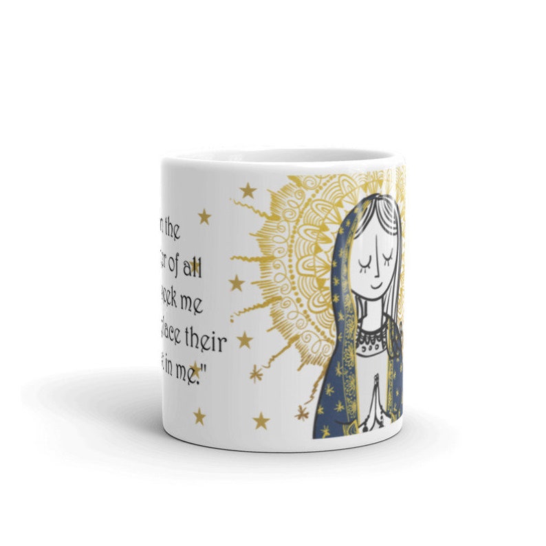 Blessed Virgin Mary 11oz Mug, Holy Mary Mug, Catholic Mug, Saints Mug ...