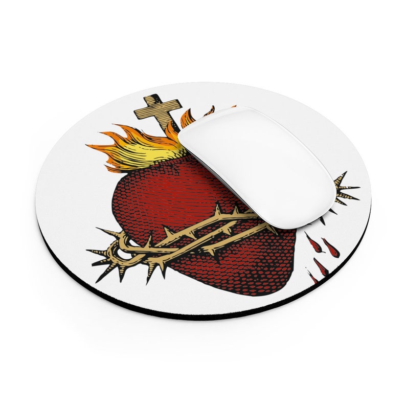 Sacred Heart of Jesus Mouse Pad, Catholic Mouse Pad, Saints Mouse Pad ...