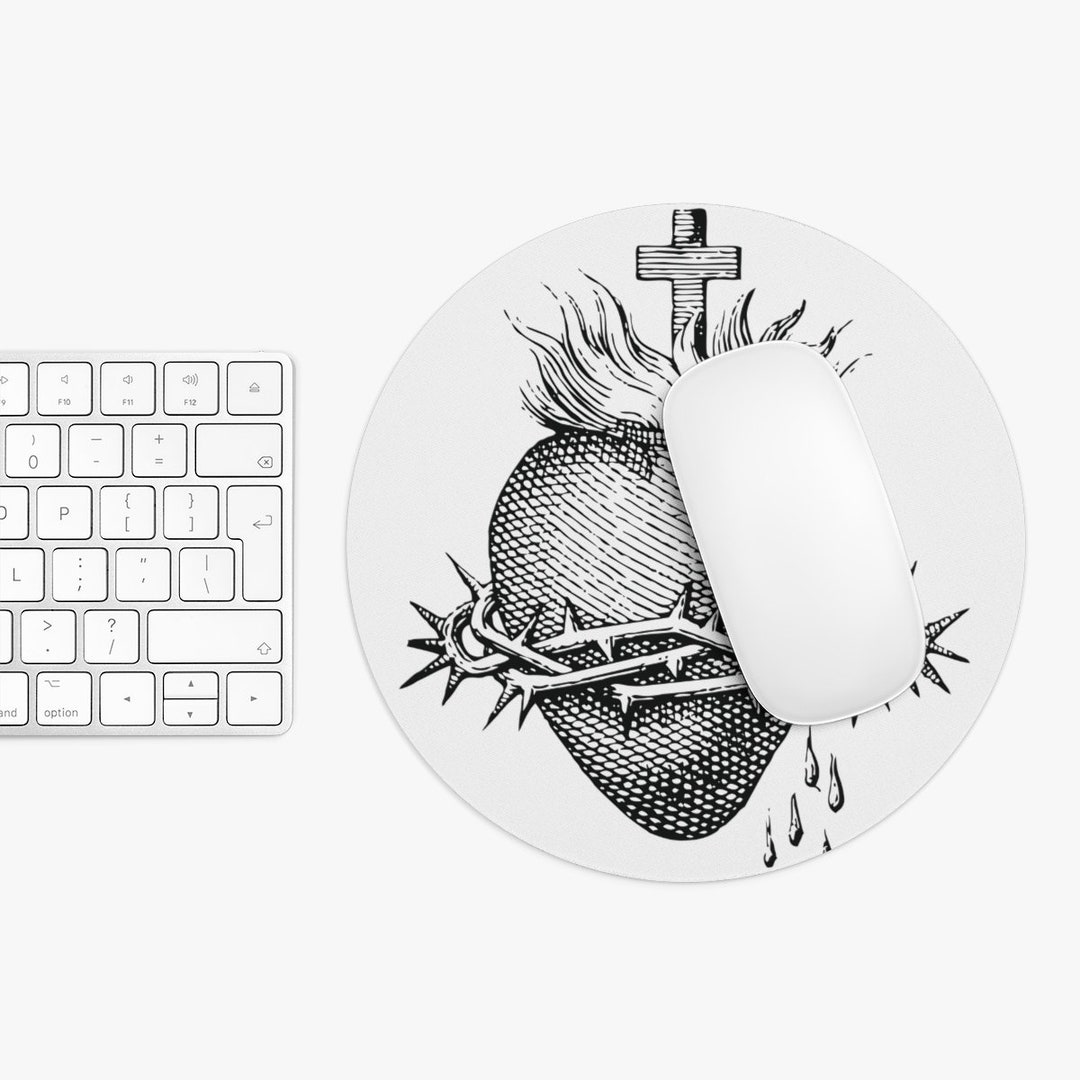 Sacred Heart of Jesus Mouse Pad, Catholic Mouse Pad, Saints Mouse Pad ...