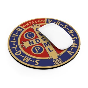 Benedict Medal Mouse Pad, Catholic Mouse Pad, Saints Mouse Pad ...