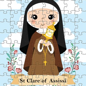 Saint Clare of Assisi Puzzle, 48, 80 & 120 Pieces Puzzle, Catholic ...