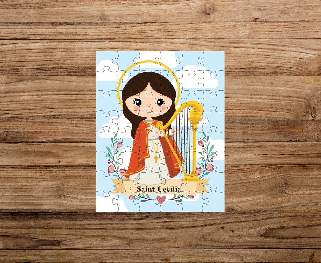 Saint Cecilia Puzzle, 48, 80 & 120 Pieces Puzzle, Catholic Jigsaw ...
