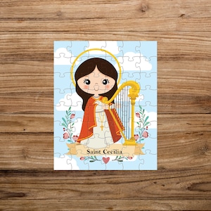 Saint Cecilia Puzzle, 48, 80 & 120 Pieces Puzzle, Catholic Jigsaw ...