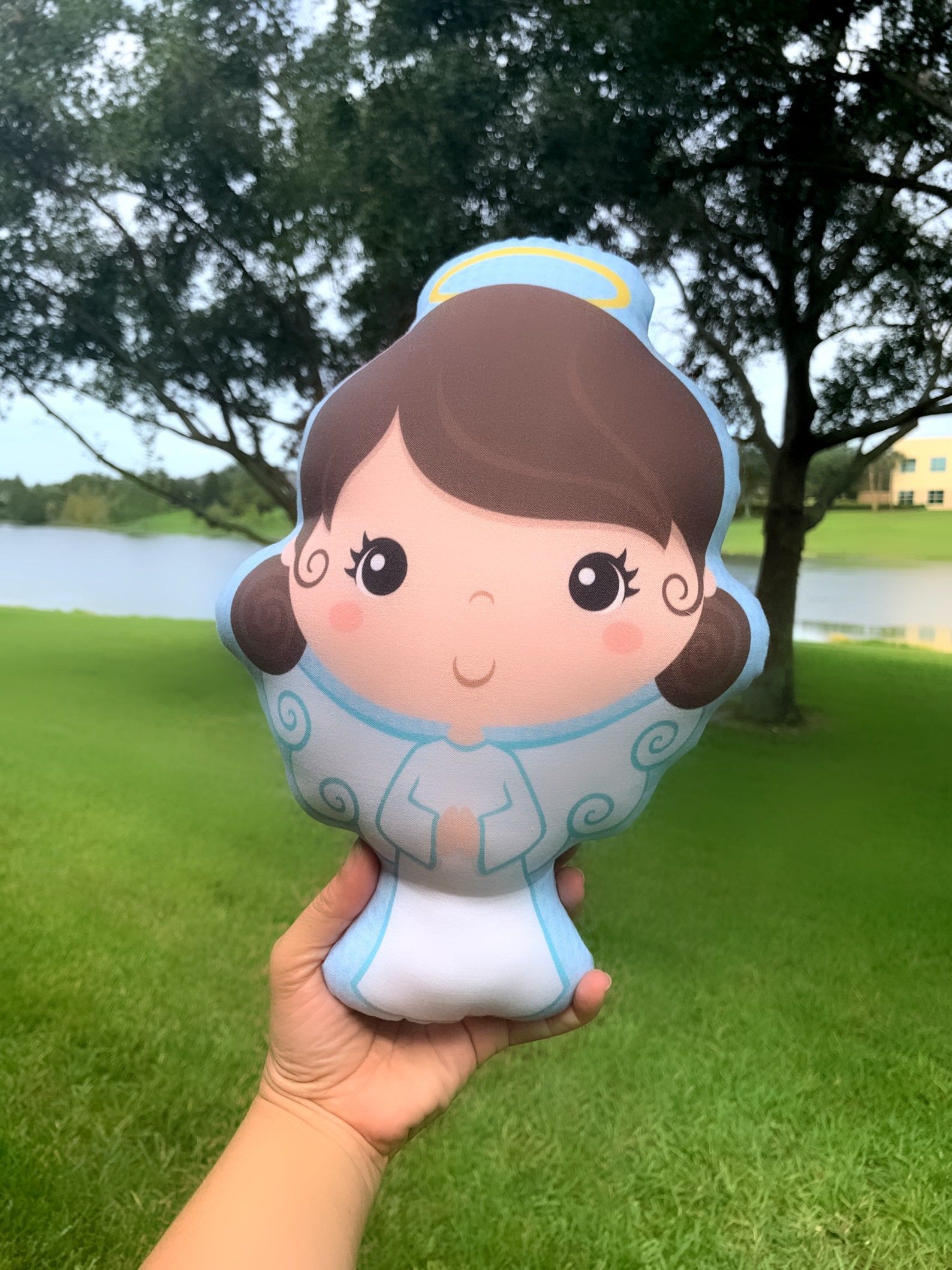 Girl Guardian Angel Stuffed Doll, Saint Gift, Baptism, Catholic Gift ...