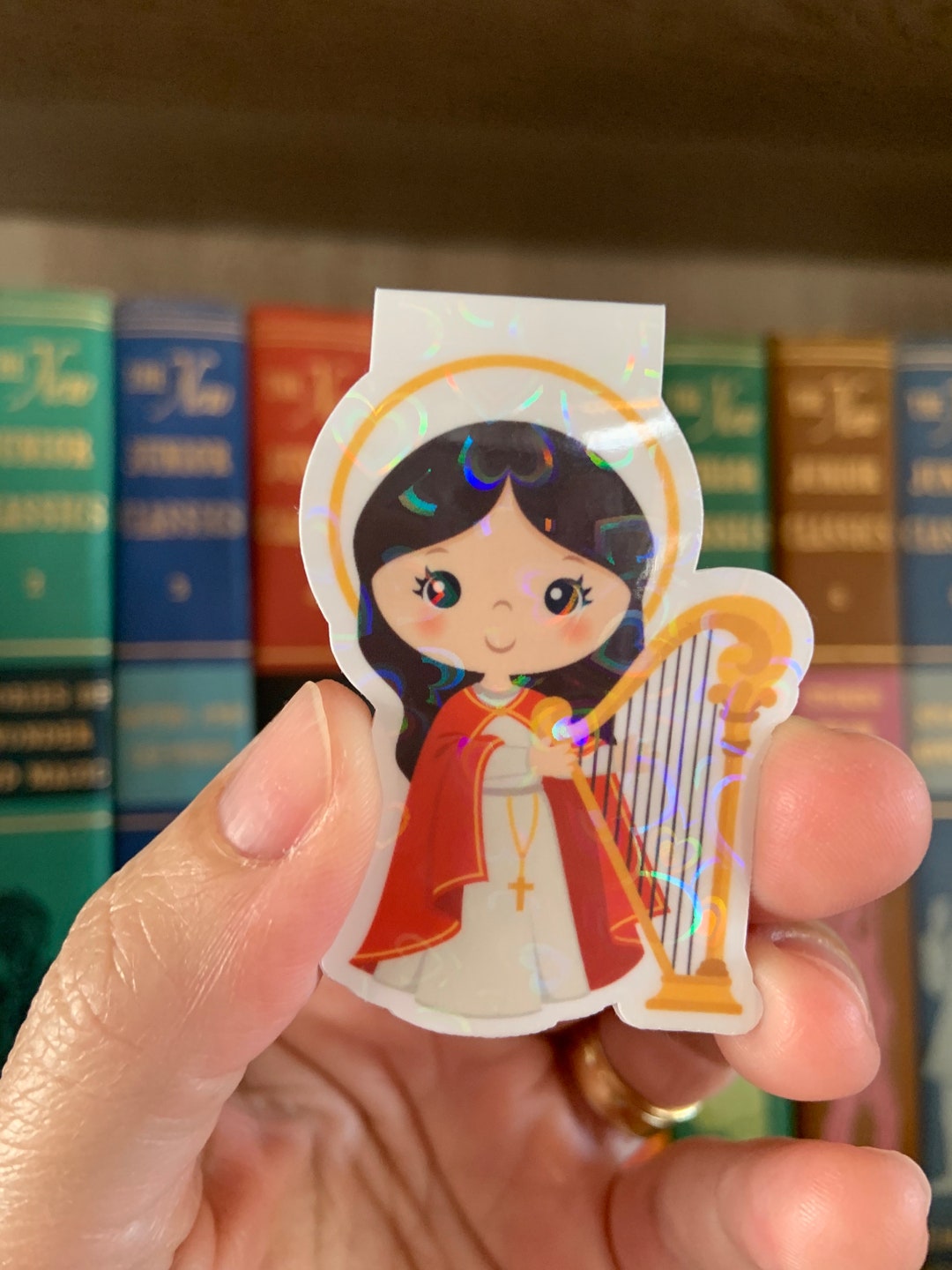 Saint Cecilia Magnetic Bookmark, Catholic Bookmark, Saints Bookmark ...