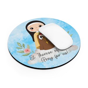 Saint Therese of Lisieux Mousepad, Catholic Mouse Pad, Saints Mousepad ...