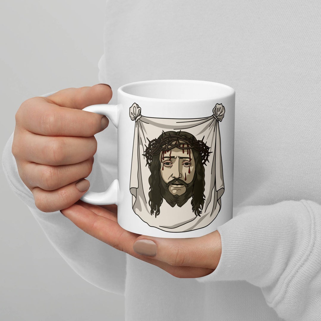 Holy Face 11oz Mug, Catholic Mug, Saints Mug, Catholic Saints Mug ...