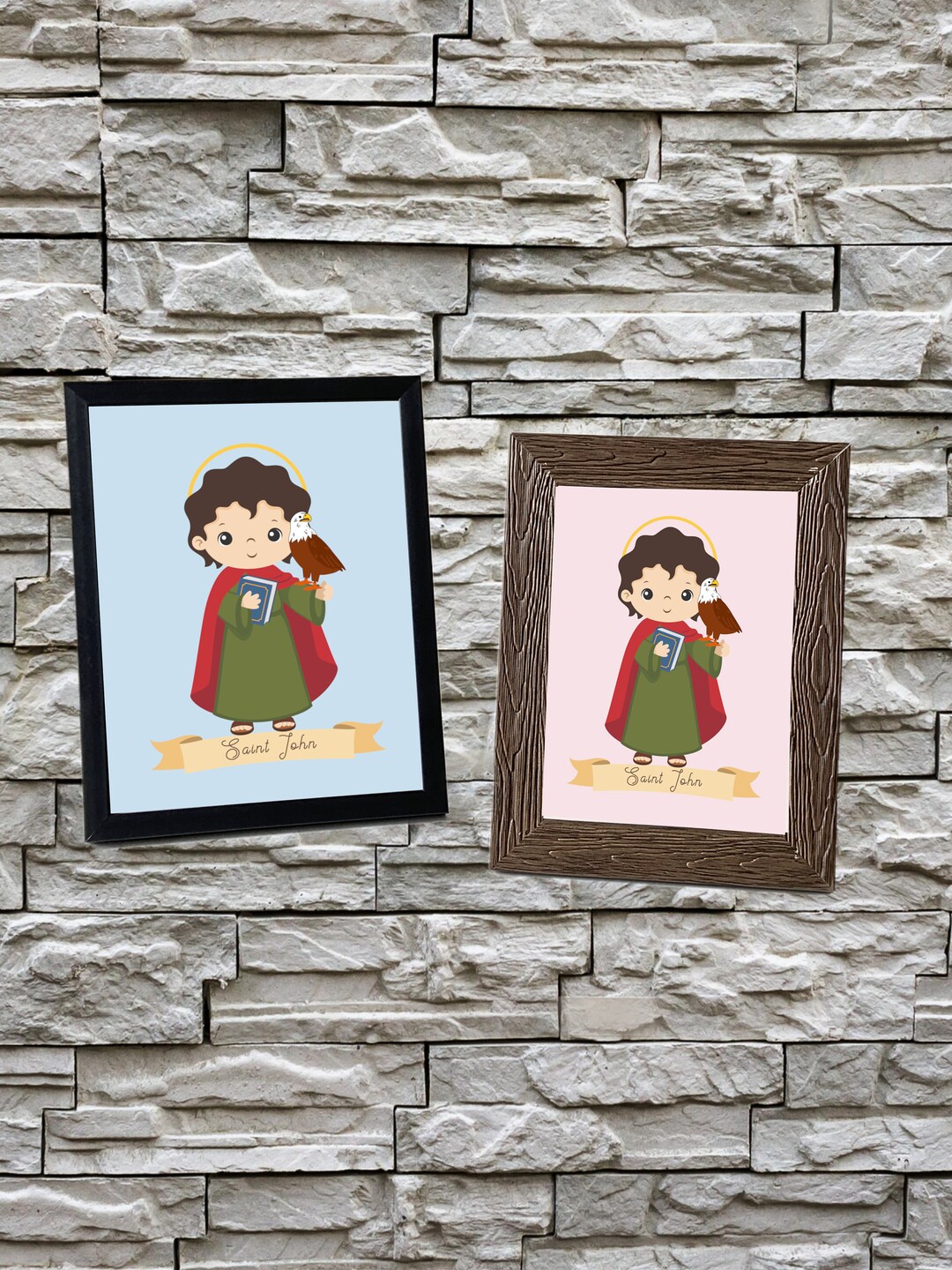 Saint John the Apostle Wall Art, Saint John Art Print, Catholic Saint ...