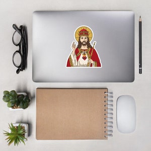 Jesus the King Sticker, Christ the King Water Resistant Vinyl Matte or ...