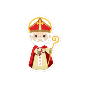 Saint Nicholas Sticker, Saint Nicholas Sticker, Saint Nicholas Water ...