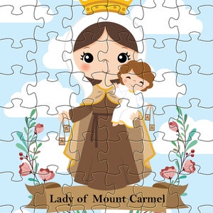 Our Lady of Mount Carmel Puzzle, 48, 80 & 120 Pieces Puzzle, Catholic ...