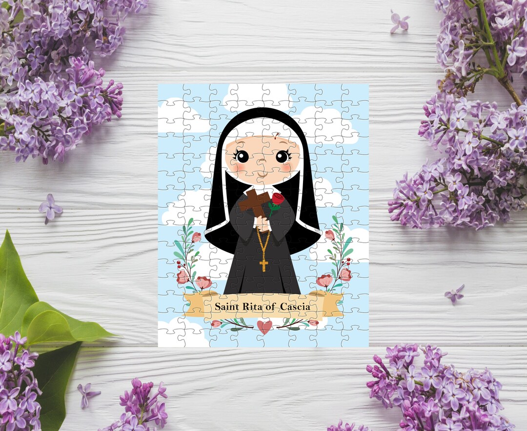 Saint Rita of Cascia Puzzle, 48, 80 & 120 Pieces Puzzle, Catholic ...