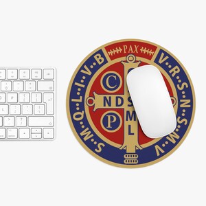 Benedict Medal Mouse Pad, Catholic Mouse Pad, Saints Mouse Pad ...